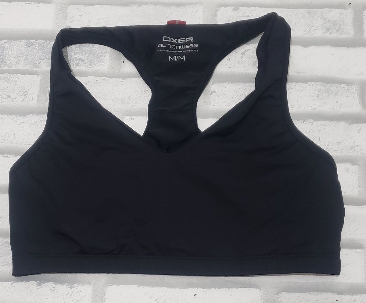 Top Oxer Run Preto para Treino Tamanho M Forrado | Moda Esportiva Feminina Oxer Run Usado ...