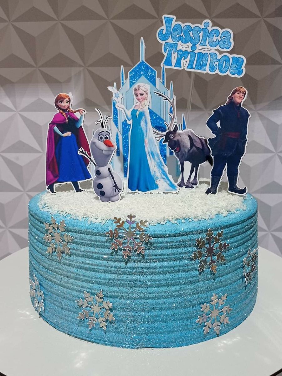 Topo De Bolo Frozen Item Infantil Denise Personalizados Nunca Usado 73209059 Enjoei