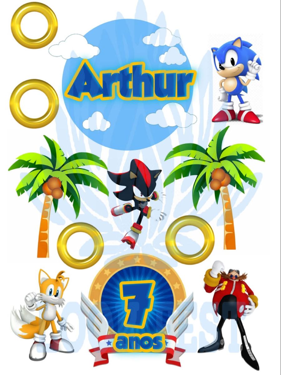 Topo De Bolo Topper De Bolo Sonic Item De Papelaria Look Fest Nunca Usado 76850759 Enjoei