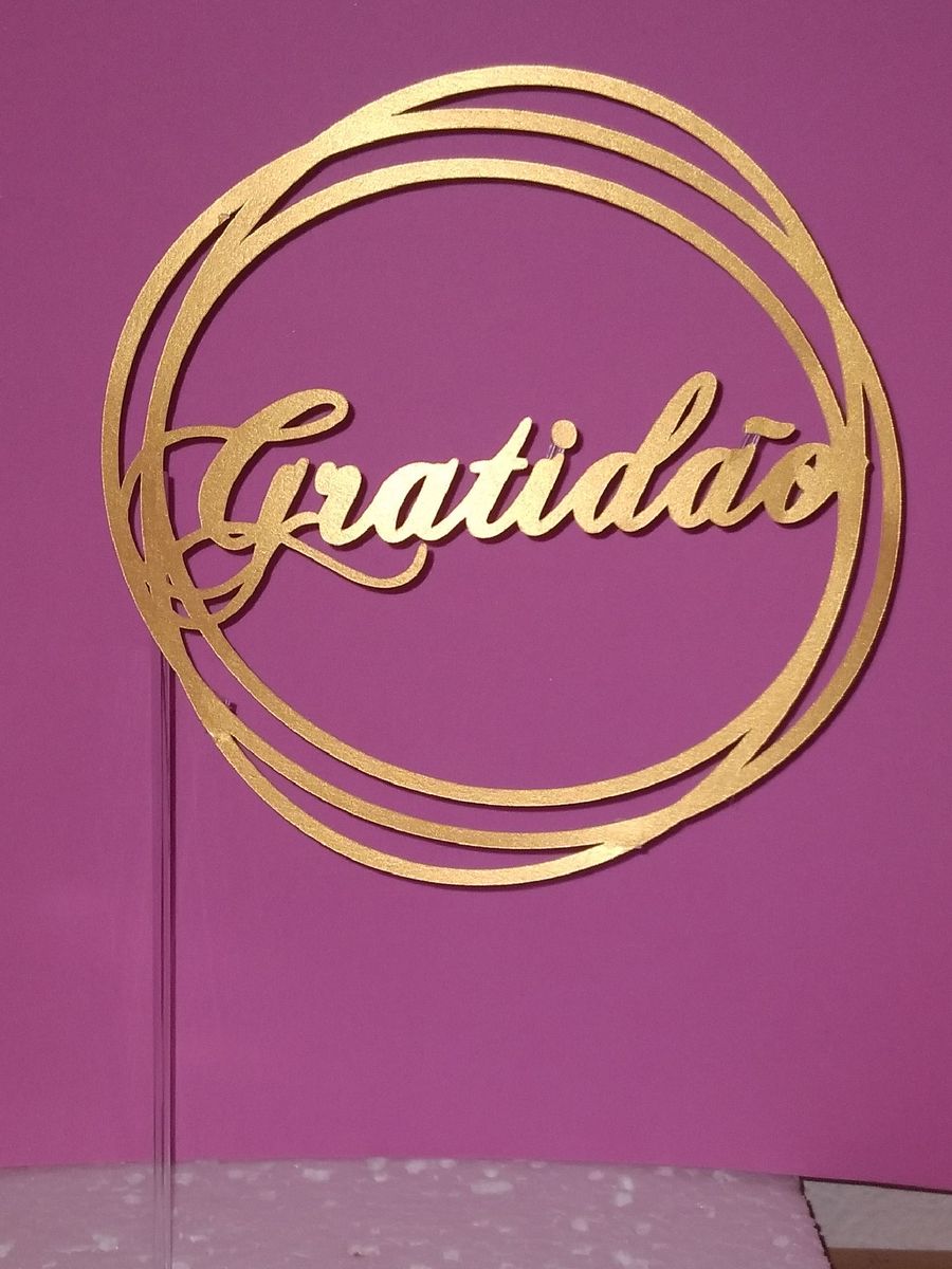 Topper Gratidão | Livro A3 Personalizados Nunca Usado 69458996 | enjoei