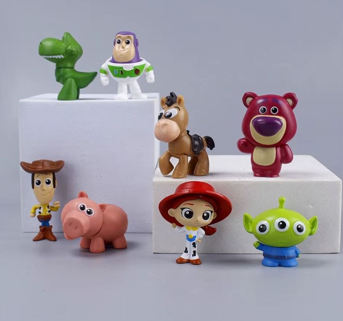 Toy Story 5 Buzz Woody Jessie Alien Lotso Rex Kit 8 Bonecos Figure ...