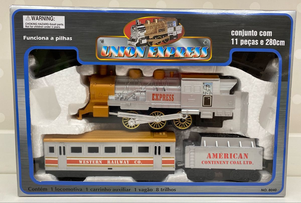 Trem Metálico Union Express 11 Peças | Brinquedo Express Usado 75347136 ...