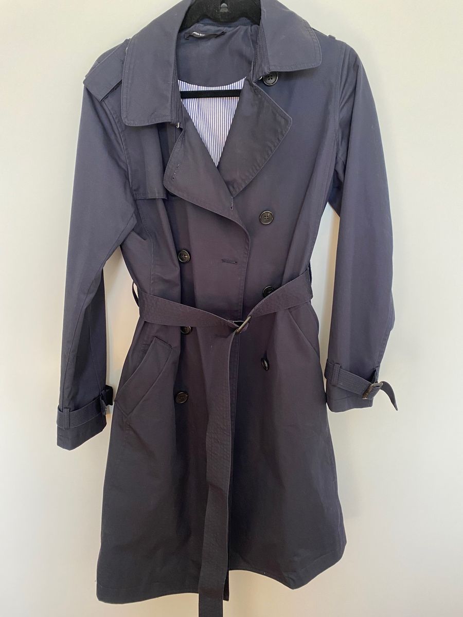 Trench Coat Azul Marinho | Casaco Feminino Monoprix Usado 93388683 | enjoei