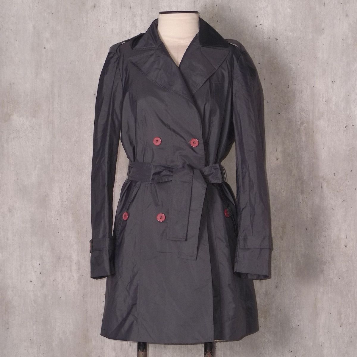 Trench Coat Cinza Nylon | Casaco Feminino L'altra Usado 34283958 | enjoei