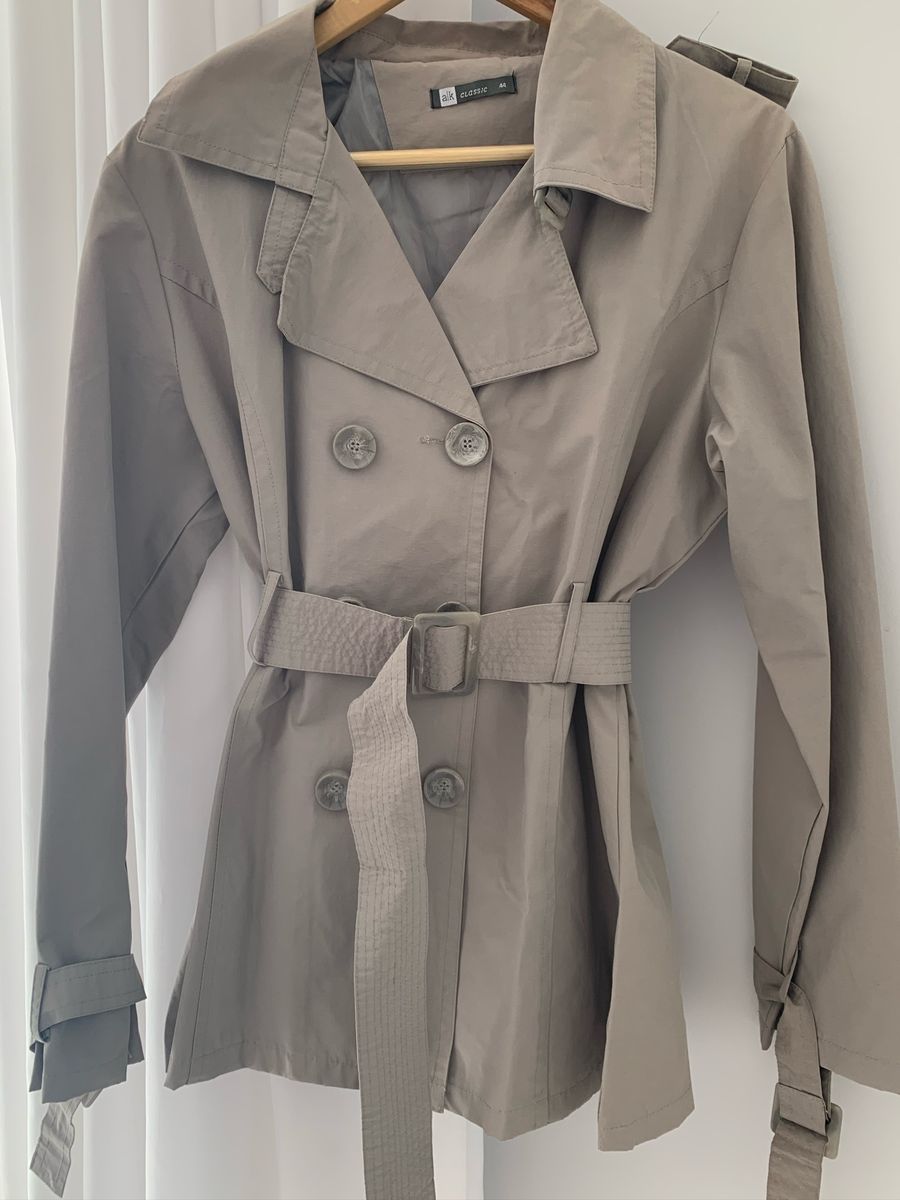Trench Coat Cinza | Casaco Feminino Usado 45632370 | enjoei