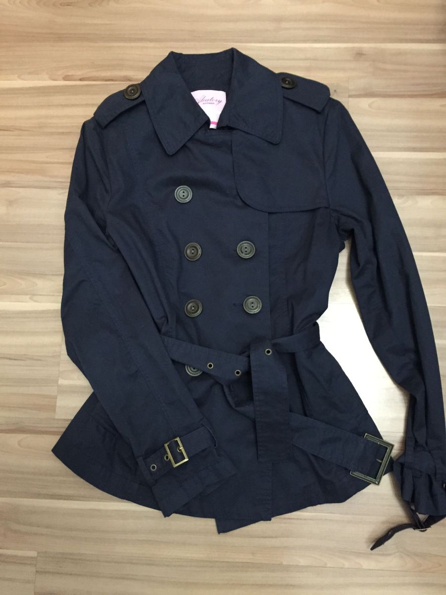 Trench Marinho | Casaco Feminino Usado 2504040 | enjoei