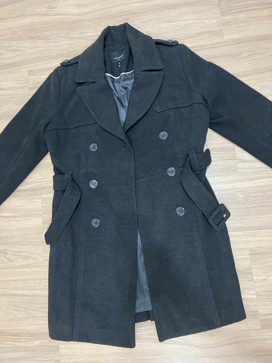 Trenchcoat Cinza Tamanho 42 | Casaco Feminino Luigi Bertolli Usado ...