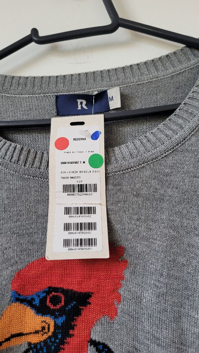 Tricot Pica Pau Mascote | Casaco Masculino Reserva Usado 86627992 | enjoei