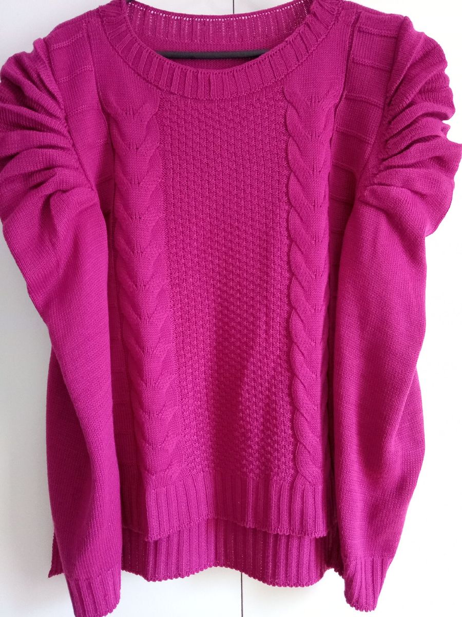 Tricot Rosa Bonina Vinho Princesa Trese | Blusa Feminina Lady And ...