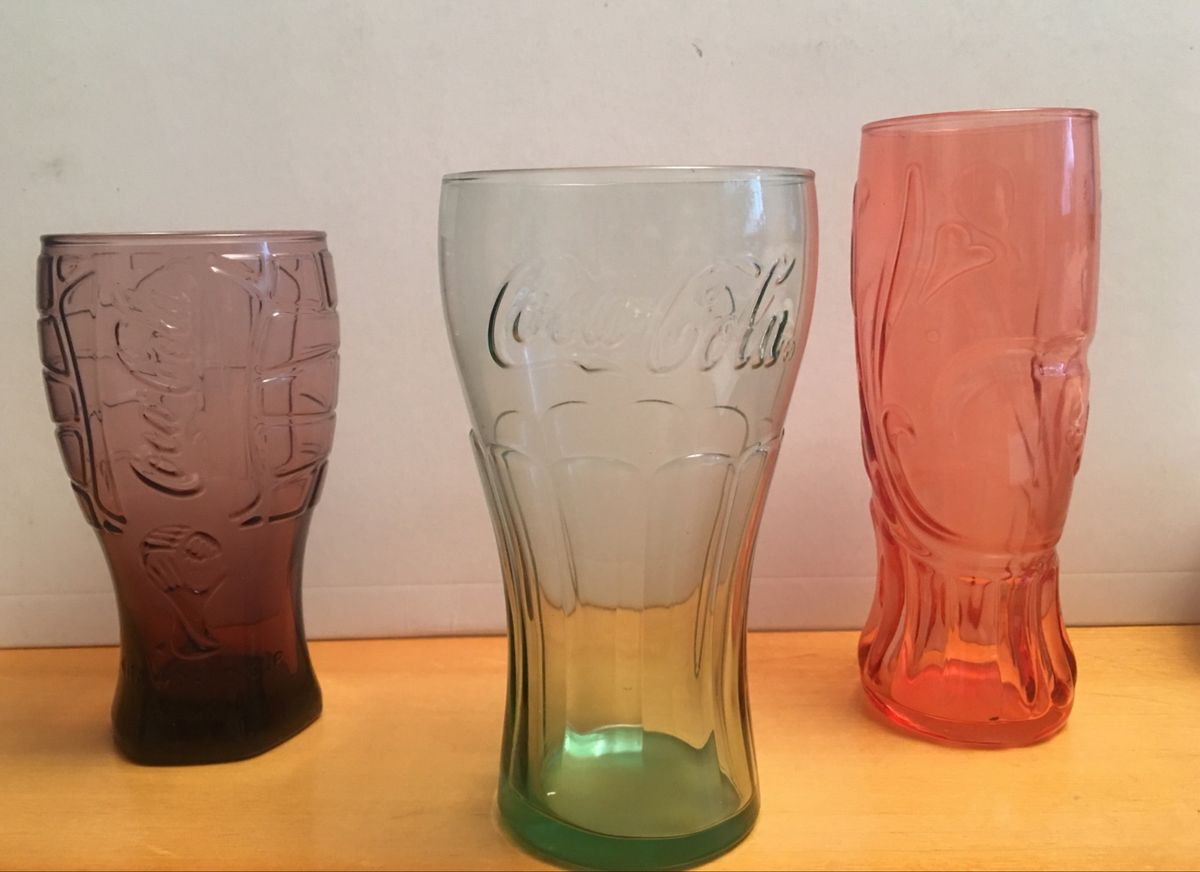 Trio de Copos Coca Cola | Produto Vintage e Retro Coca Cola Nunca Usado ...