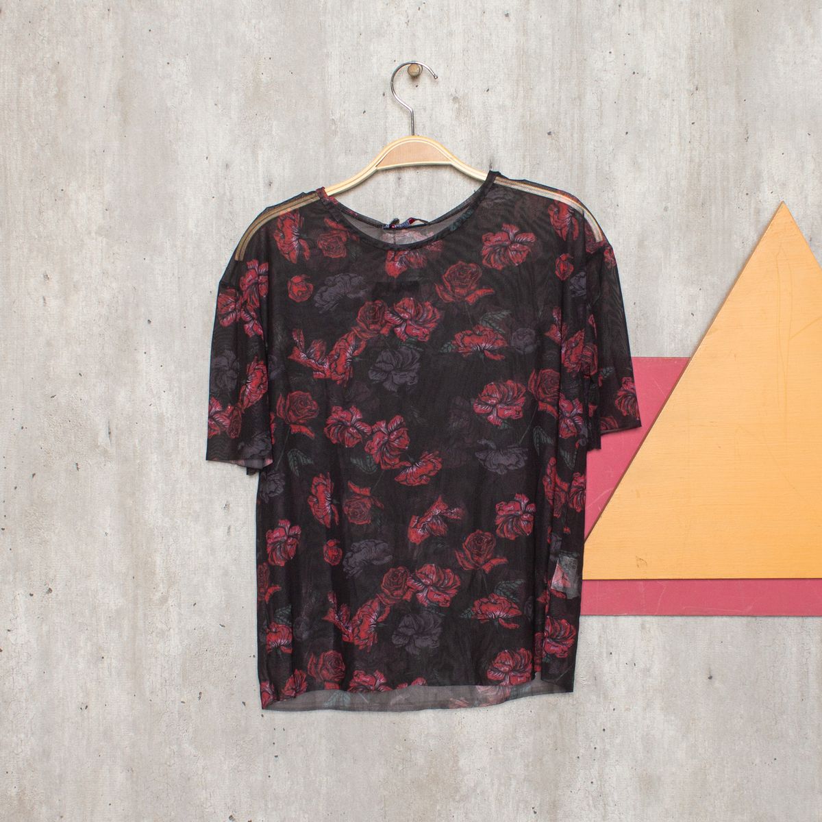 Tule Rosas Clock House | Blusa Feminina Clock House Nunca Usado ...