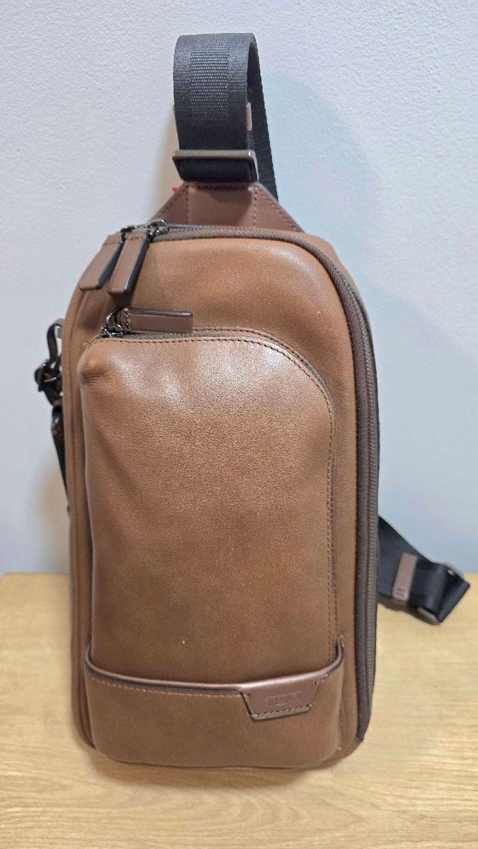 Tumi Harrison Gregory Sling - Couro Legítimo - Original e Nova | Bolsa Masculina Tumi Nunca ...