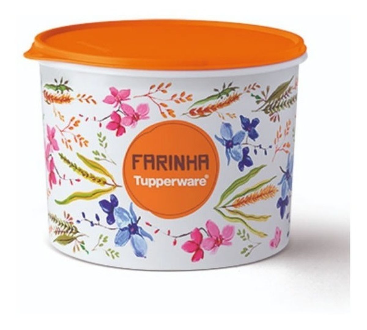 Tuppe Caixa Pote Farinha Floral Tupperware | Móvel de Cozinha ...