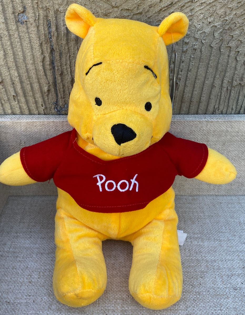 Ursinho Pooh 25cm com Etiqueta | Pelúcia Disney Nunca Usado 87301060 | enjoei