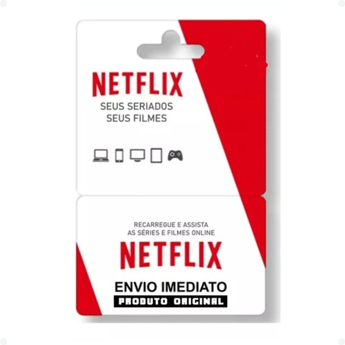 Netflix Gift Card de 300 Reais Vale Presente Digital Original | Blusa ...