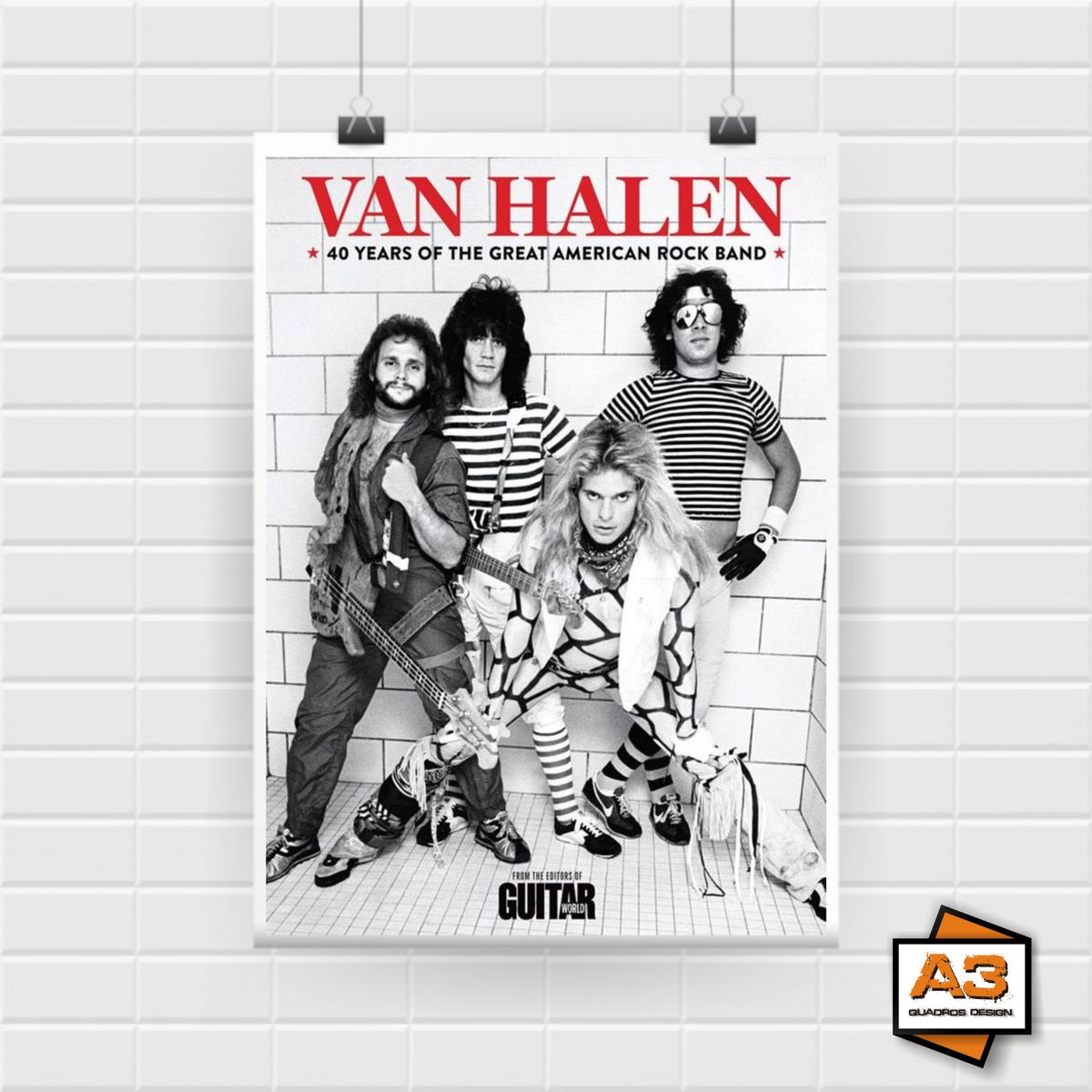 Van Halen Poster Adesivo A4 (21cm X 30cm) | Item de Decoração A3 ...