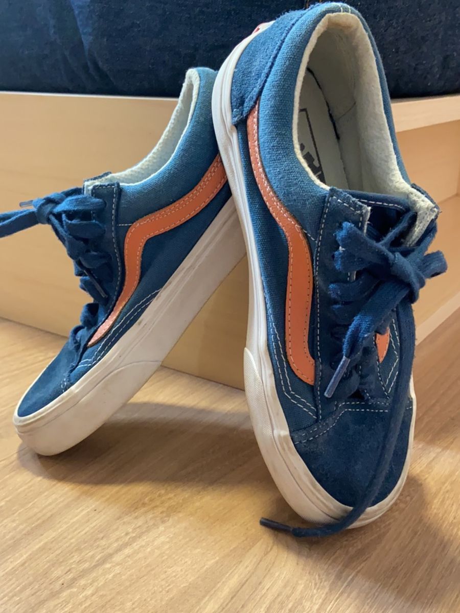 Vans Azul e Rosa 35 | Tênis Feminino Vans Usado 59765653 | enjoei
