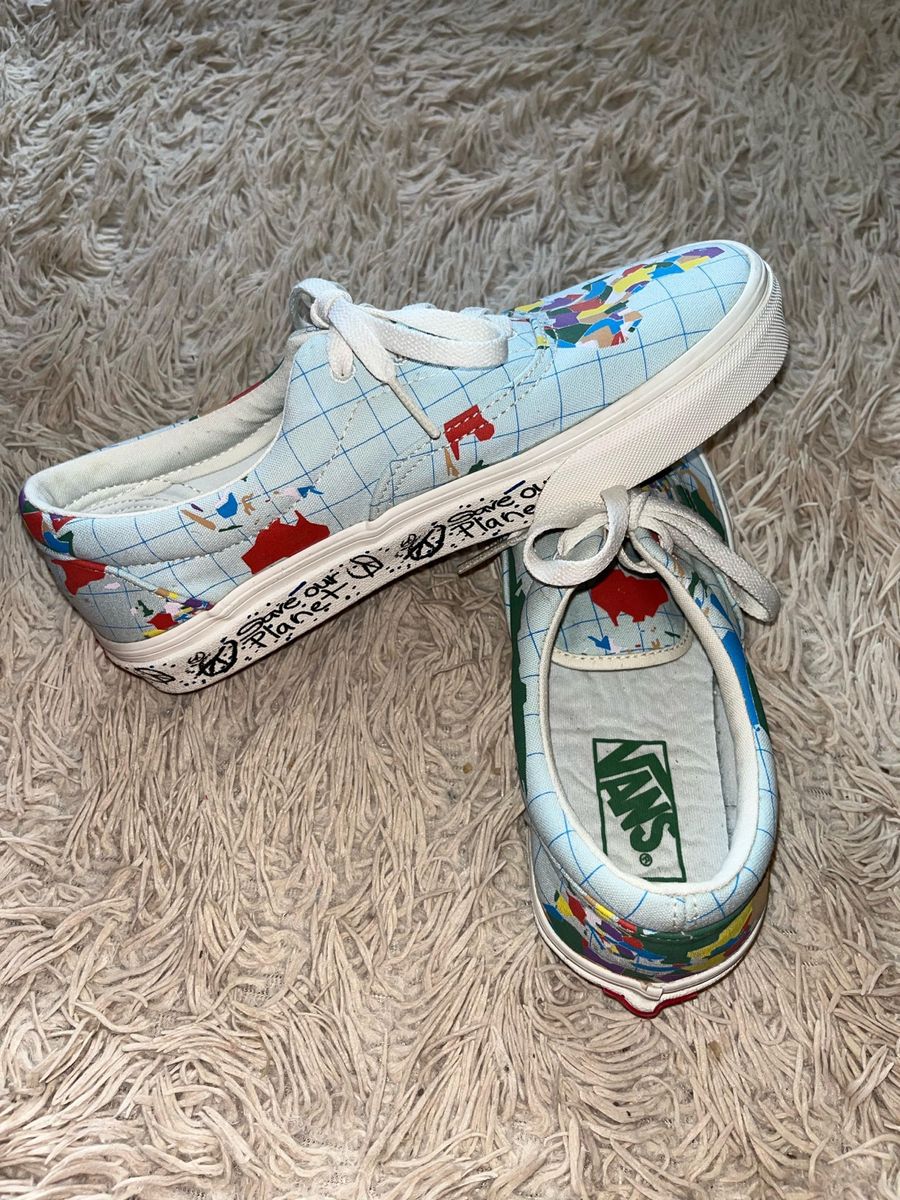 Vans Mapa Mundi | Tênis Feminino Vans Usado 119311193 | enjoei