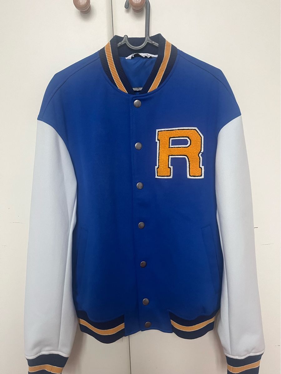 Varsity Jacket Azul Zara | Casaco Masculino Zara Usado 101168891 | enjoei