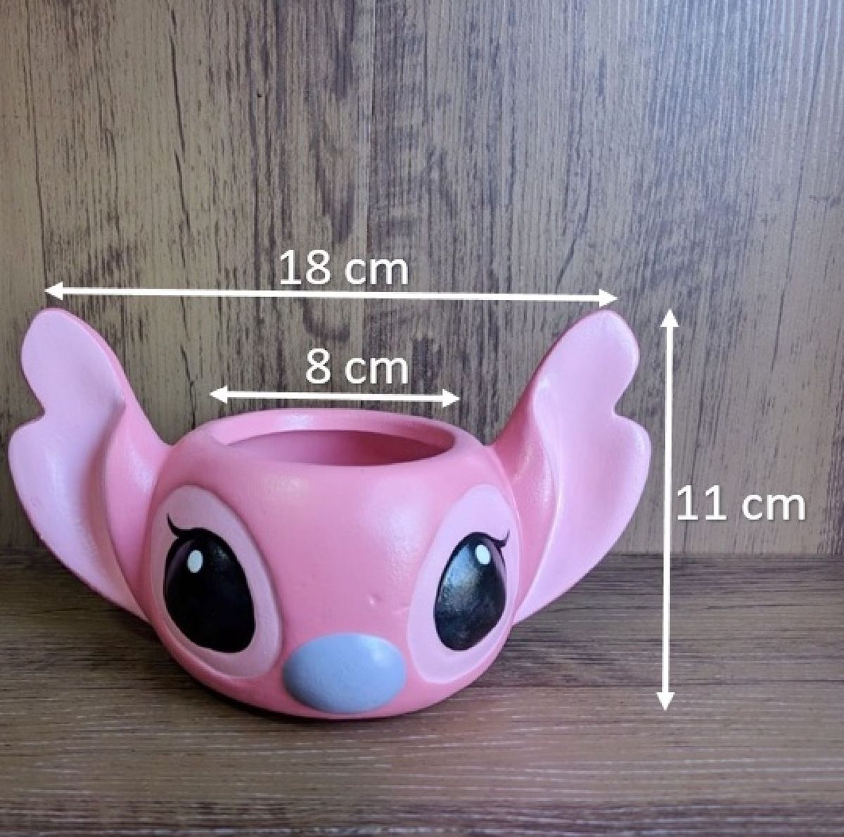 Vaso Angel Rosa do Lilo e Stitch Disney em Cerâmica Pintado À Mão ...