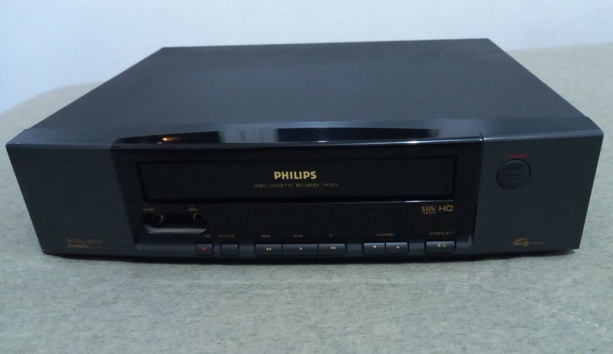 Vcr Vídeo Cassete Philips Vr553, 4 Cabeças. com Defeito. Confira! | TV ...