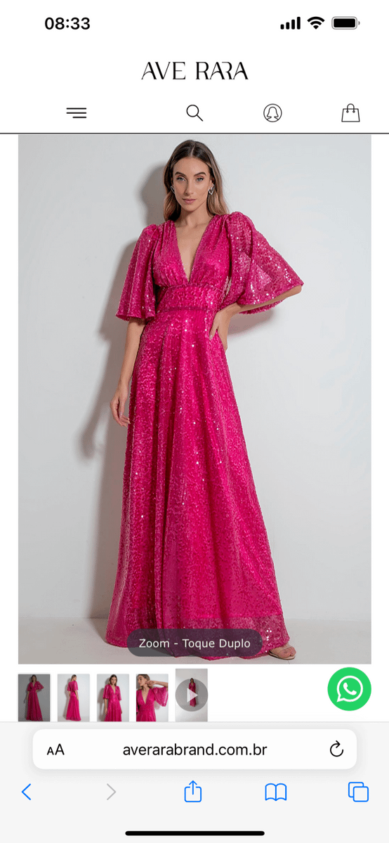 Vestido Ave Rara Link Paete Cristal | Vestido de Festa Feminino Ave Rara Nunca Usado 74140048 ...