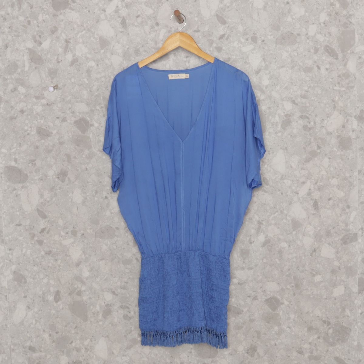 Vestido Azul Franjas Sofia By Vix | Vestido Feminino Sofia By Vix Usado ...