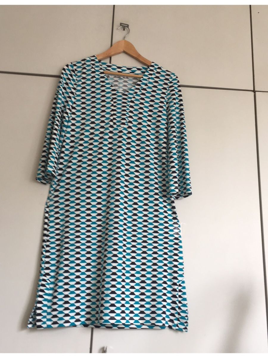 Vestido Chemise, Lê Lis Blanc, Tam P, Novo Nunca Usado, Manga Três ...