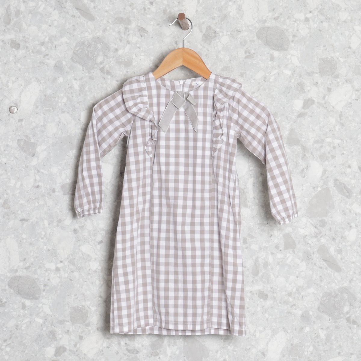 Vestido Cinza Xadrez Trois Ptit | Roupa Infantil para Menina Trois ...