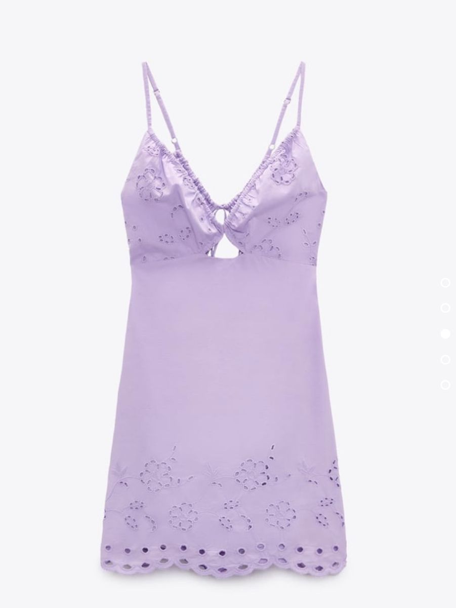 Vestido Curto Zara Roxo | Vestido Feminino Zara Nunca Usado 80789532 ...