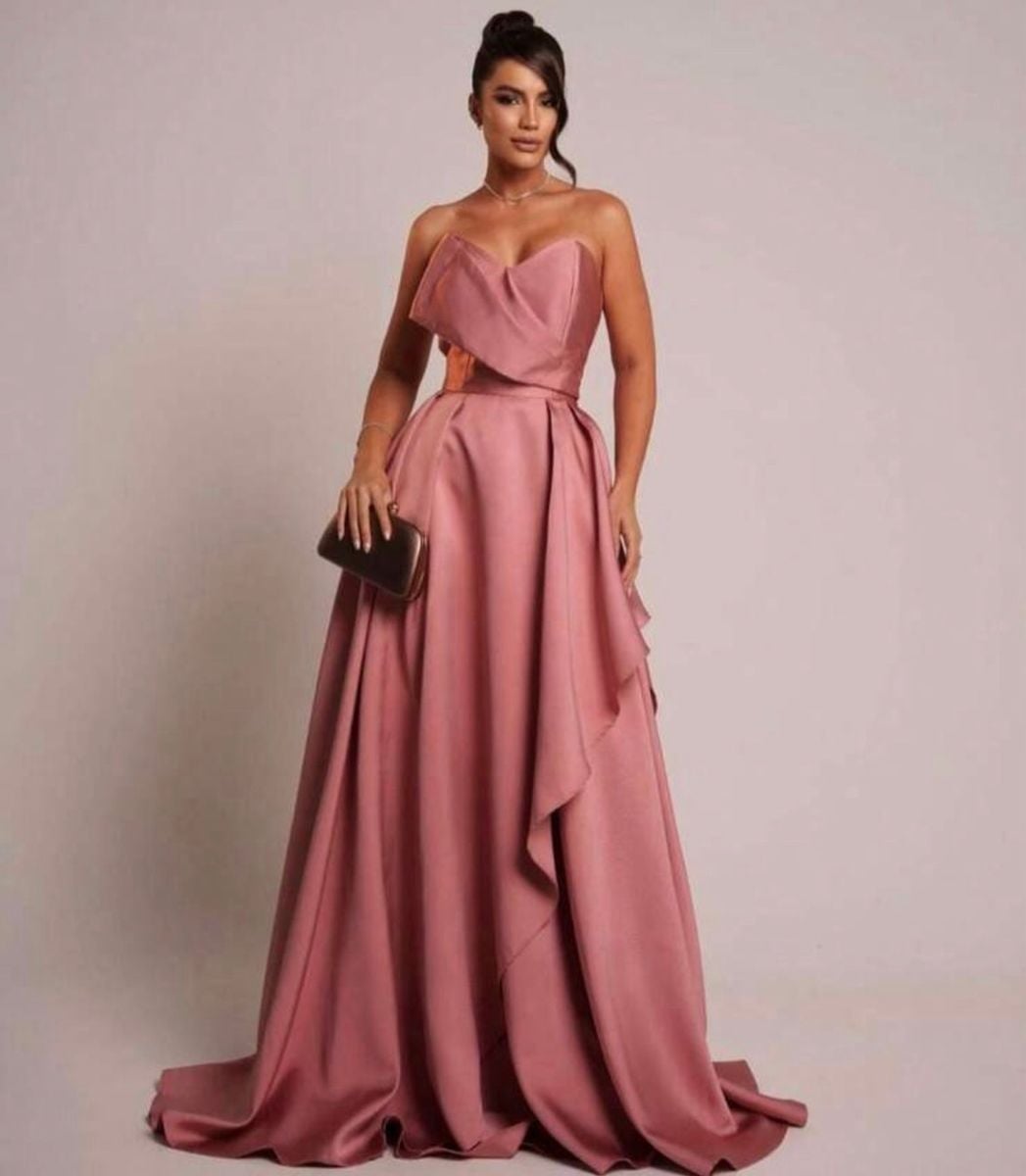 Vestido de Festa Tomara Que Caia Rose | Vestido de Festa Feminino Usado ...