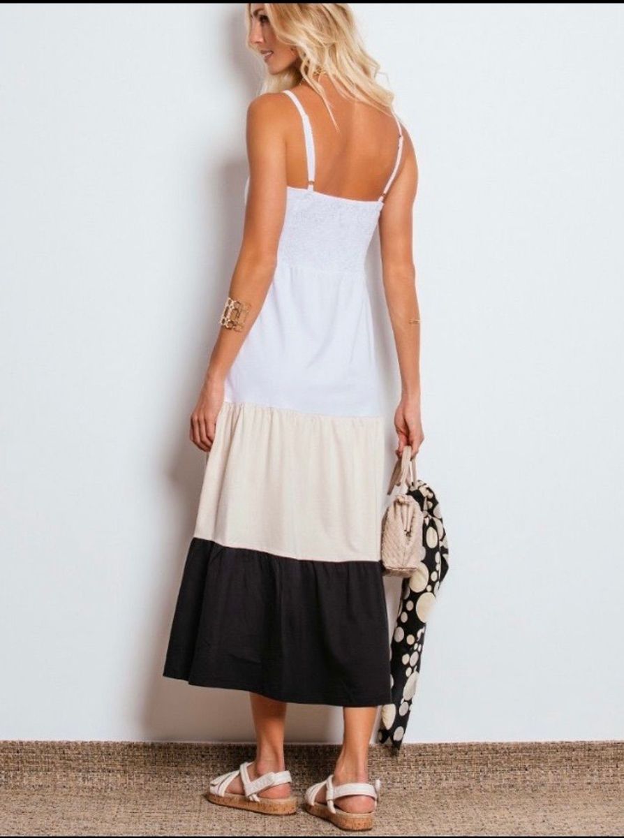 Vestido Faixas Coloridas Slow Style | Vestido Feminino Slow Style Nunca ...