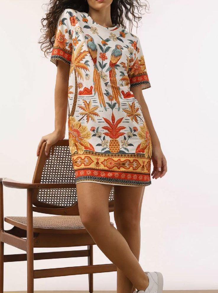 Vestido Farm Curto Samba Das Araras | Vestido Feminino Farm Usado ...