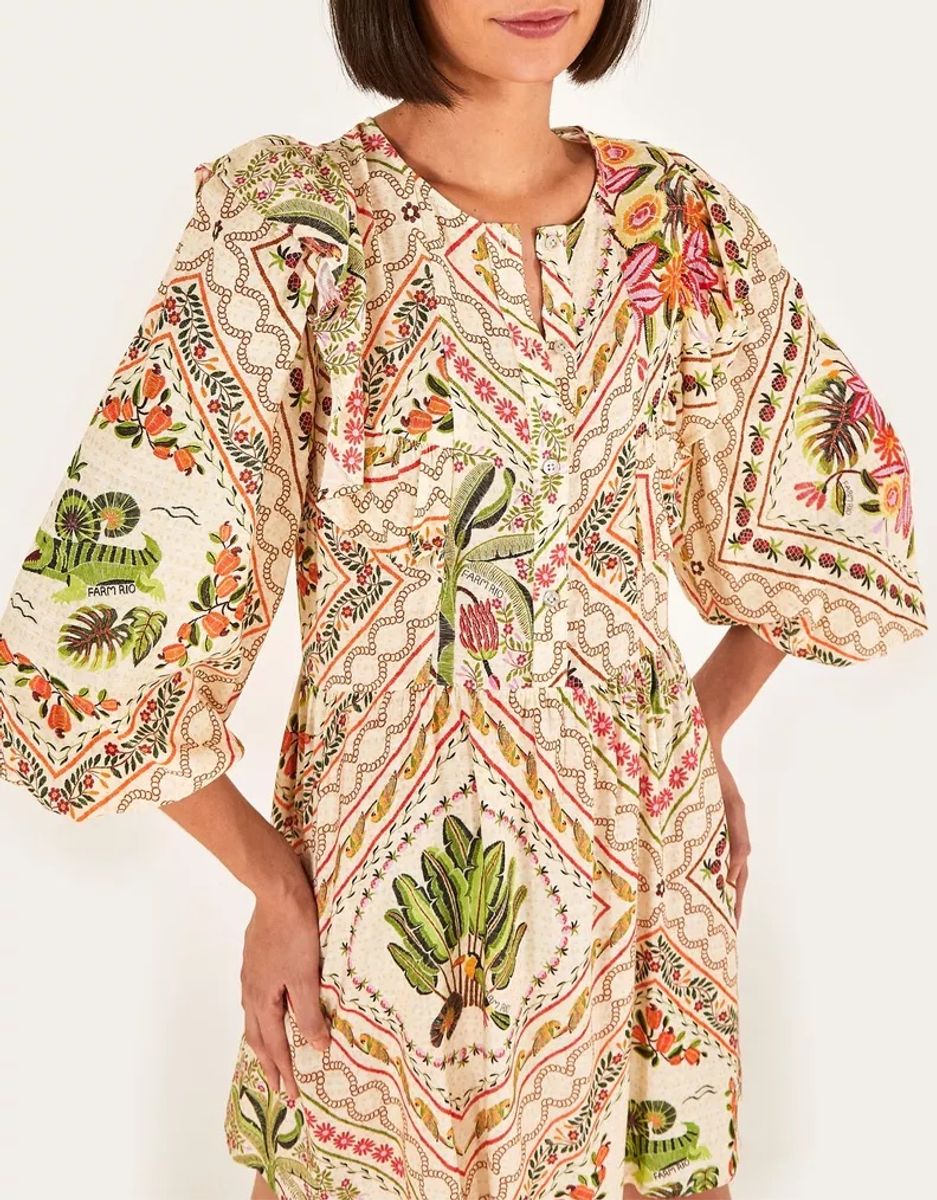 Vestido Farm Rio Curto Paraiso de Fruta Coleção 2022 | Vestido Feminino ...