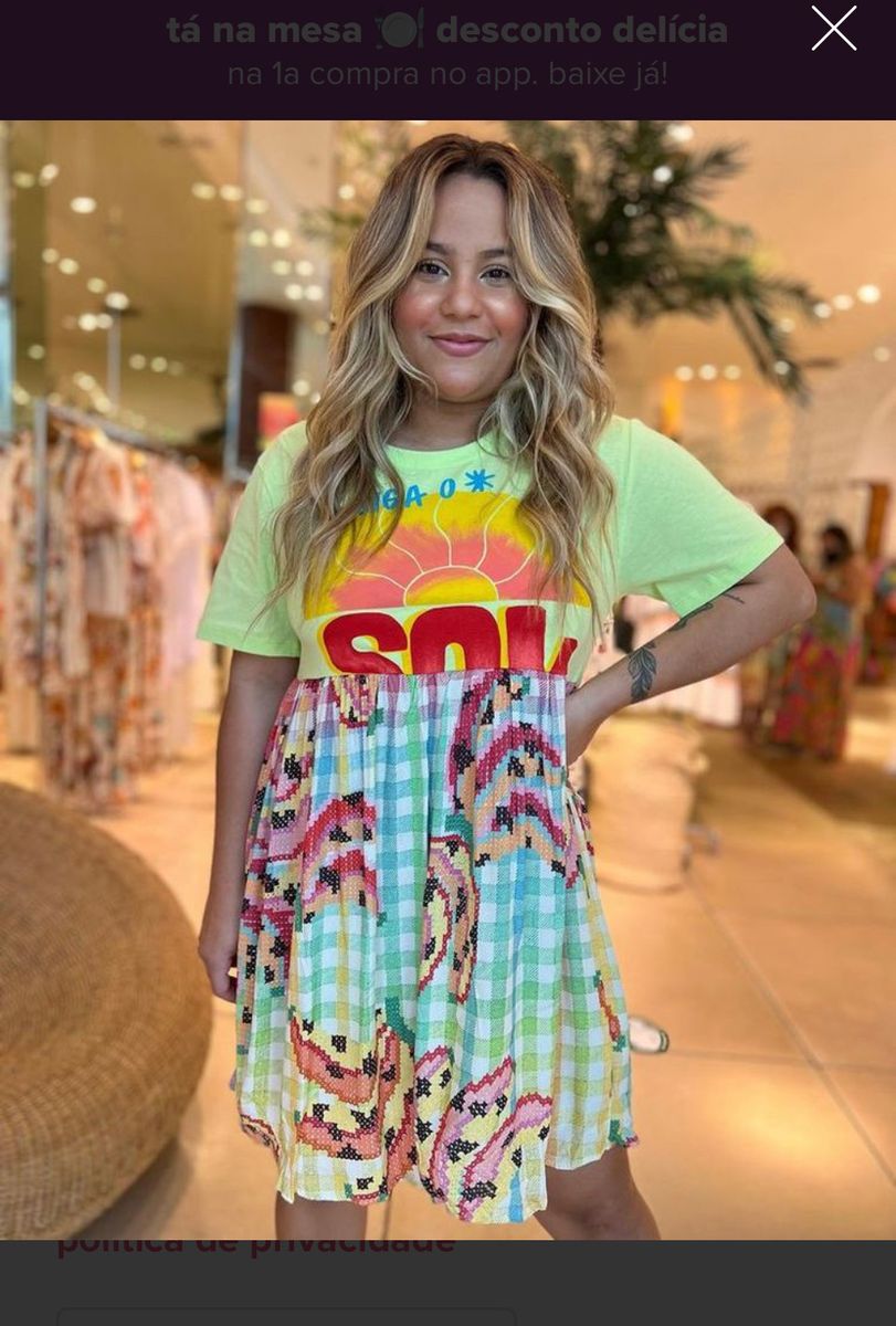 Vestido Farm Siga O Sol | Vestido Feminino Farm Usado 84922334 | enjoei