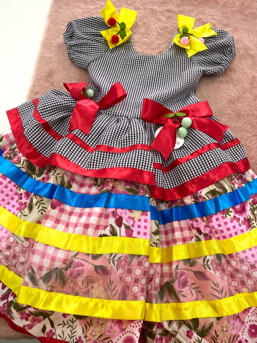 Vestido Festa Junina- Tamanho 5 Anos | Roupa Infantil para Menina 5 ...