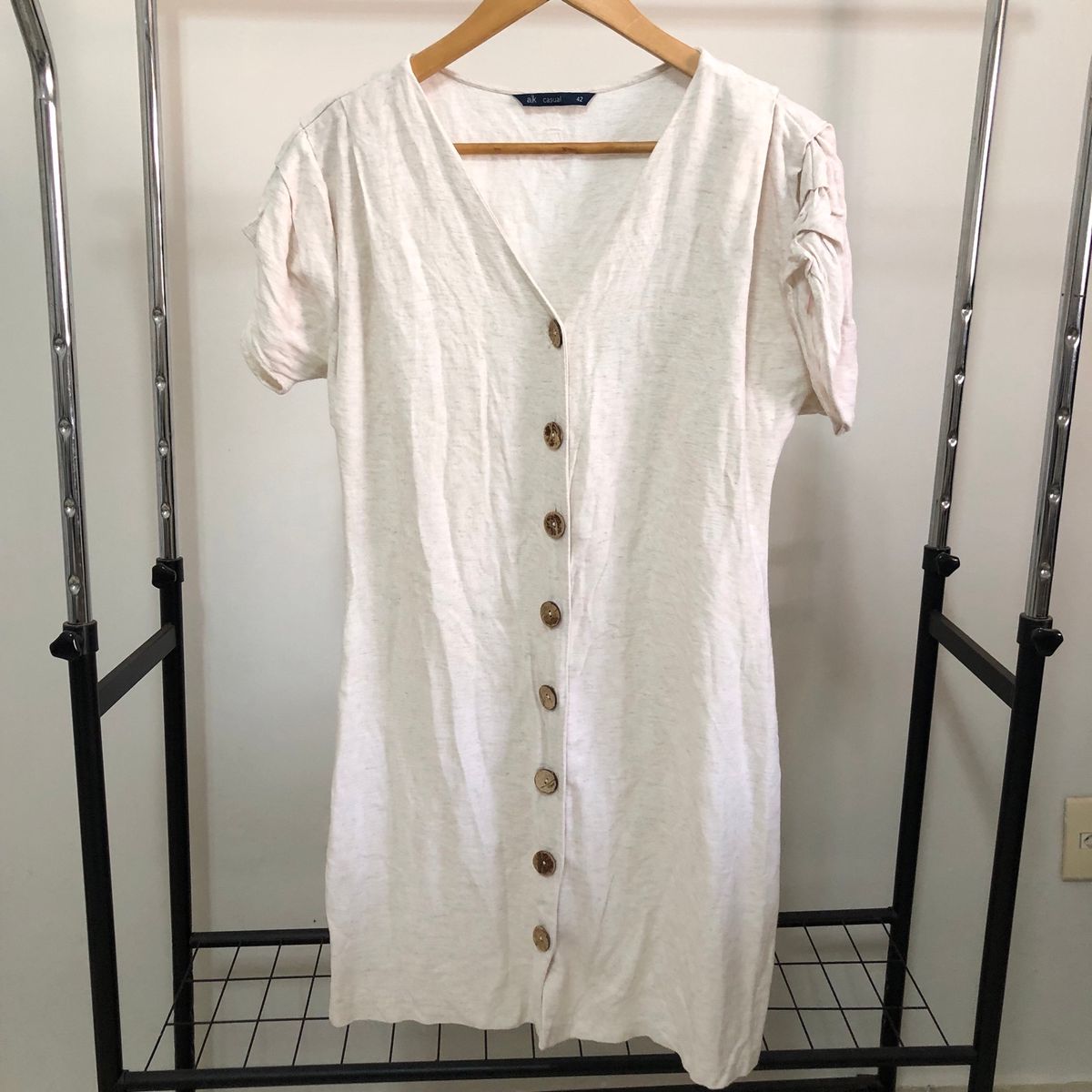 Vestido Linho | Vestido Feminino Anne Kanner Usado 118214054 | enjoei