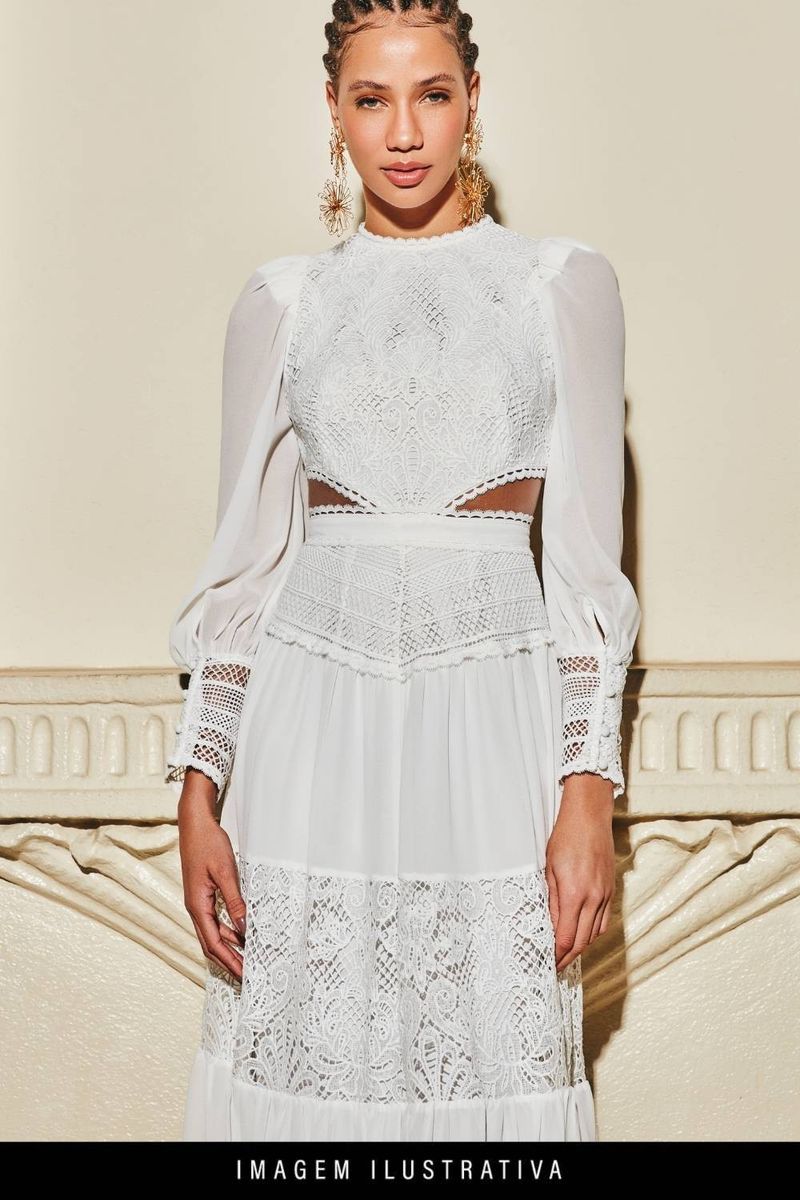 Vestido Longo Mary Off- White Na Loja Custa $1.539,00, Noiva, Noivado Pre Wedding Batizado ...