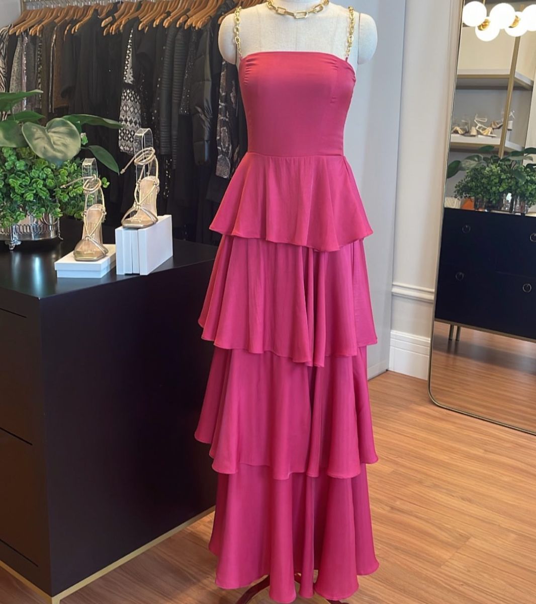 Vestido Longo Rosa Ave Rara P | Vestido Feminino Ave Rara Usado 88777751 | enjoei