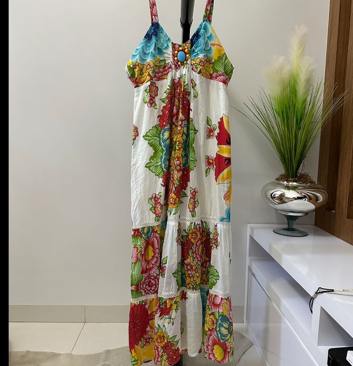 Vestido Longo Tikilo Índia | Vestido Feminino Tikilo índia Usado ...