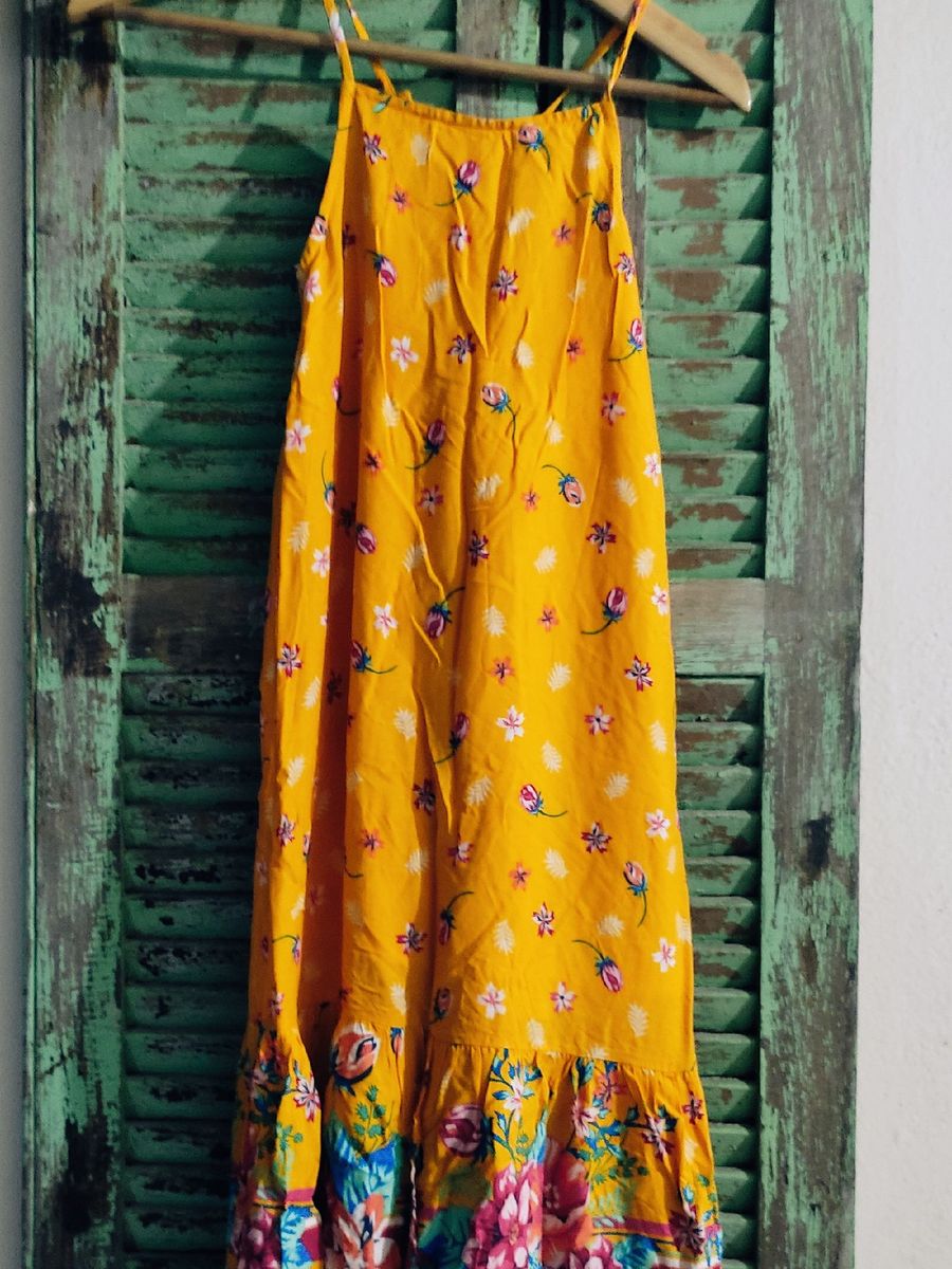 Vestido Longo Tipo Farm | Roupa Infantil para Menina Bella Flor Nunca ...