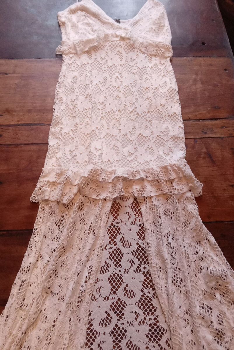 Vestido Rendado Ave Rara | Vestido Feminino Ave Rara Usado 86869676 | enjoei