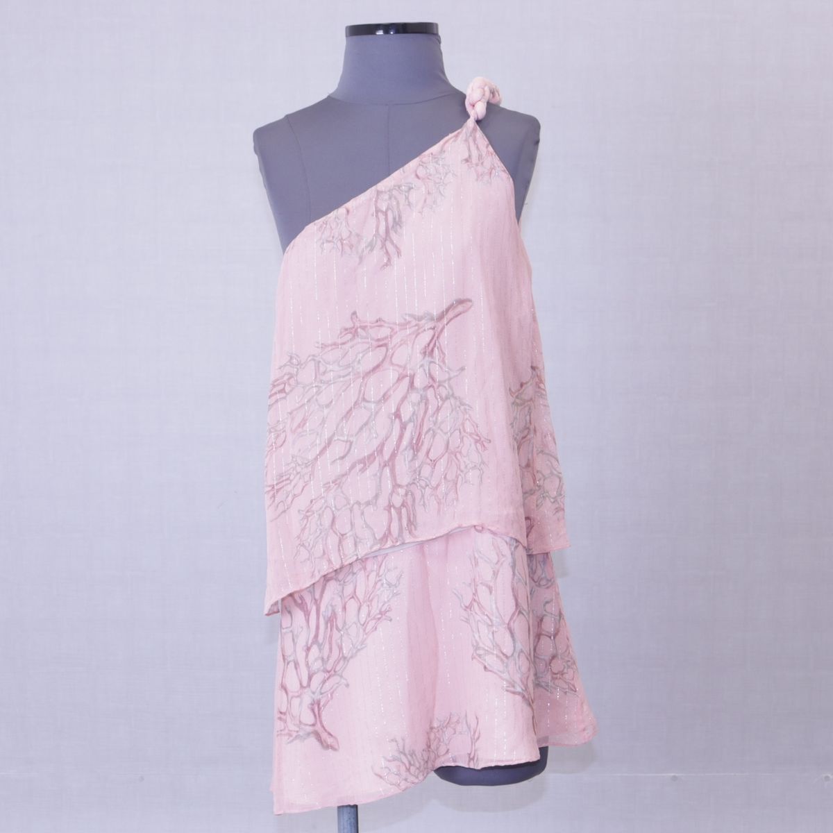 Vestido Reto Rosa e Prata Galhos Animale | Vestido Feminino Animale ...