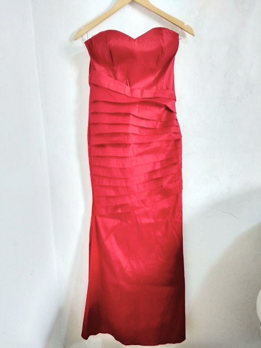 Vestido Sereia de Festa Vermelho | Vestido Feminino Sereia Usado ...