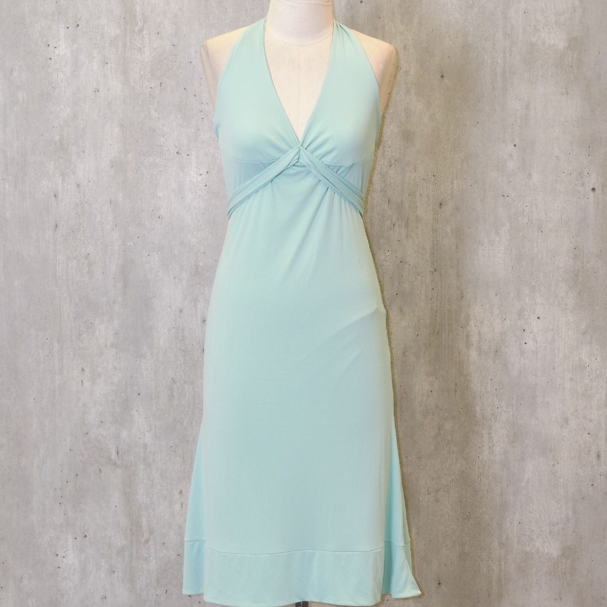 Vestido Verde gua Longo Frente nica Vestido Feminino Bureaux