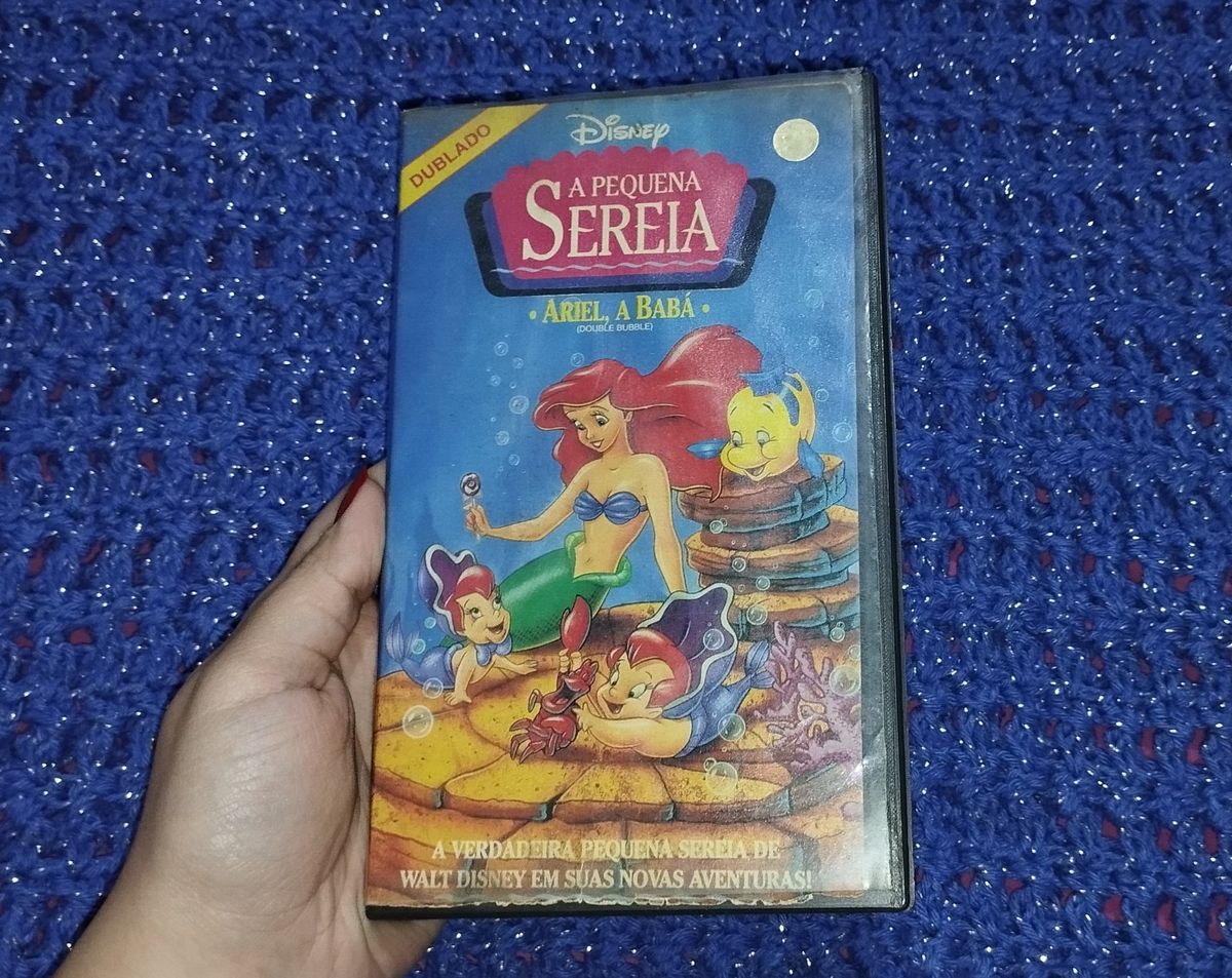 Vhs a Pequena Sereia Ariel a Babá Leia a Descrição Disney Curta ...