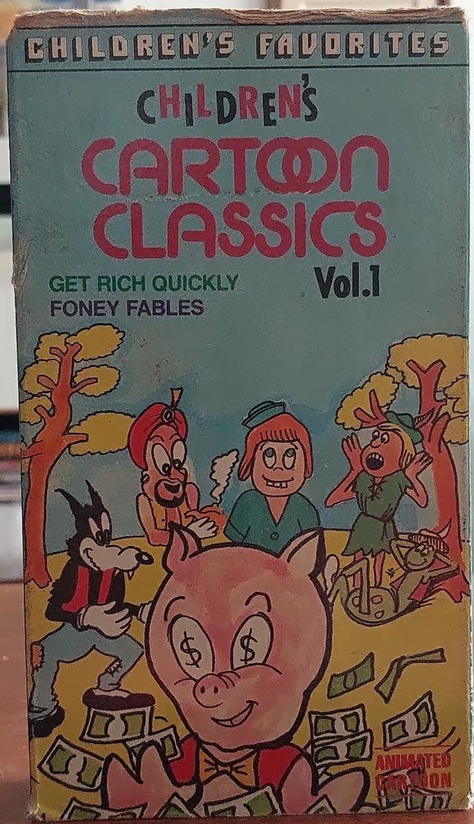 Vhs Childrens Cartoon Classics Volume 1 - Get Rich Quickly Foney Fables ...