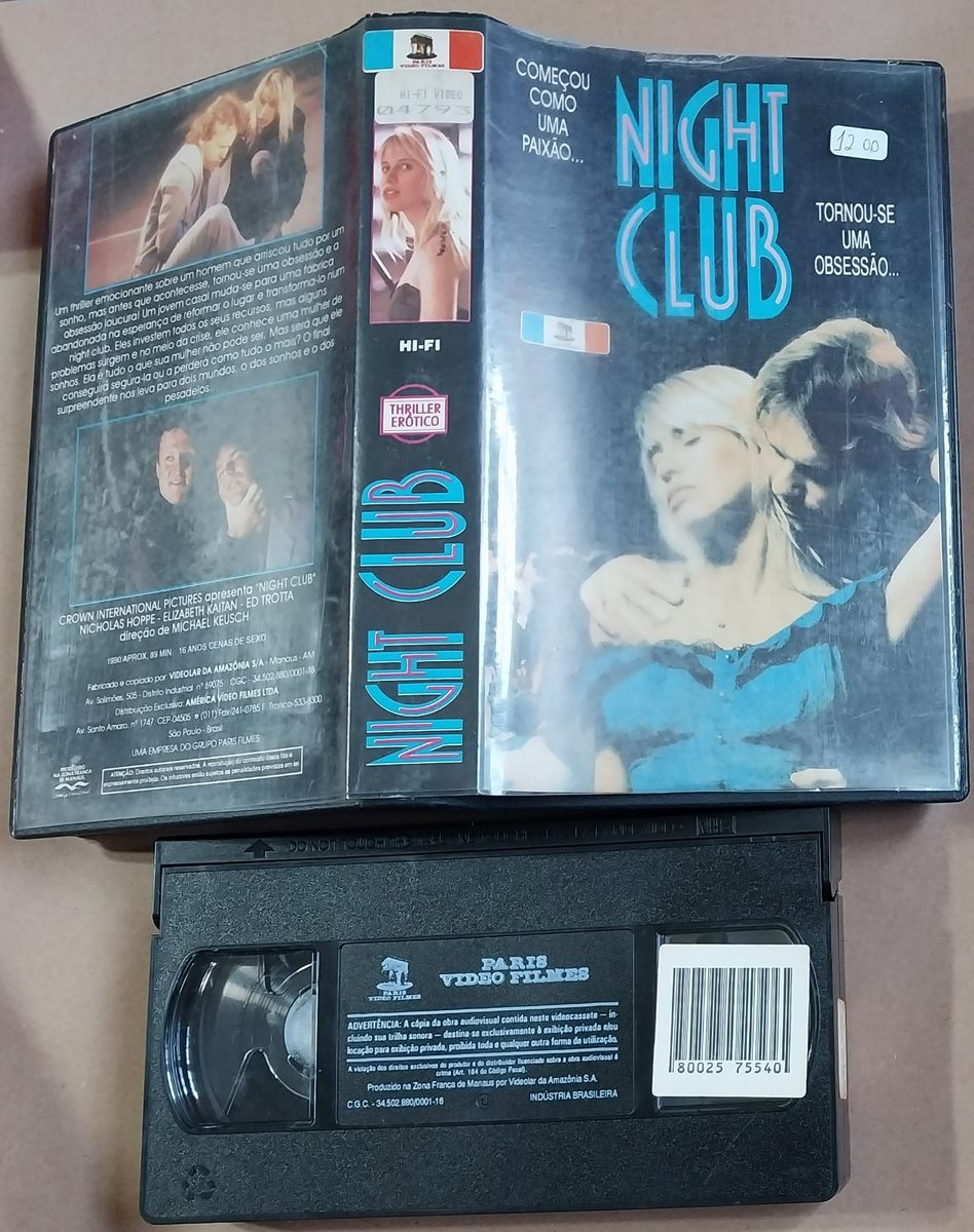 Vhs Original Night Club | Filme e Série Usado 85966522 | enjoei