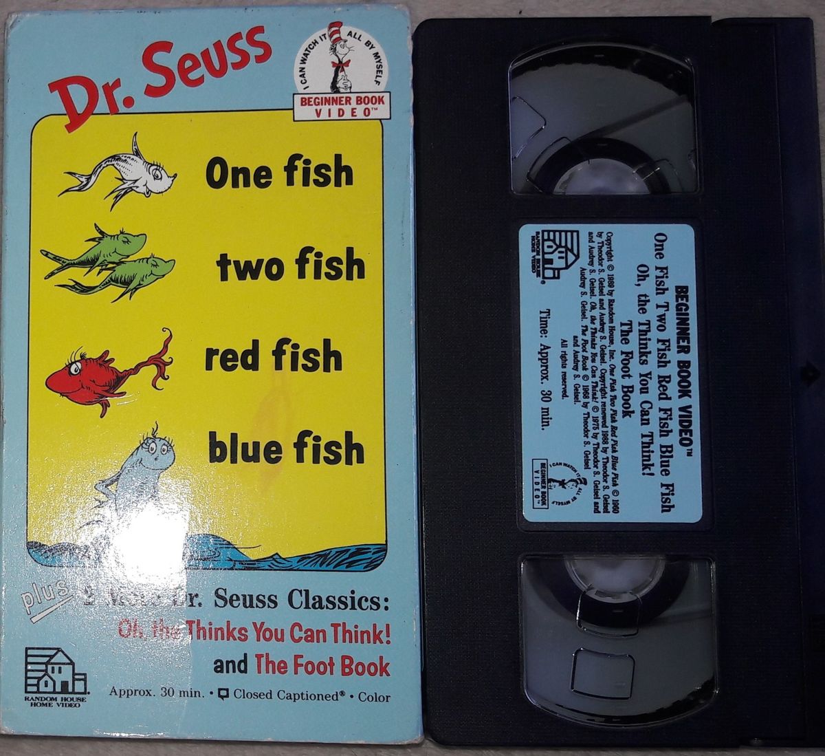 Vhs Original One Fish Two Fish Red Fish Blue Fish Dr. Seuss | Filme e ...