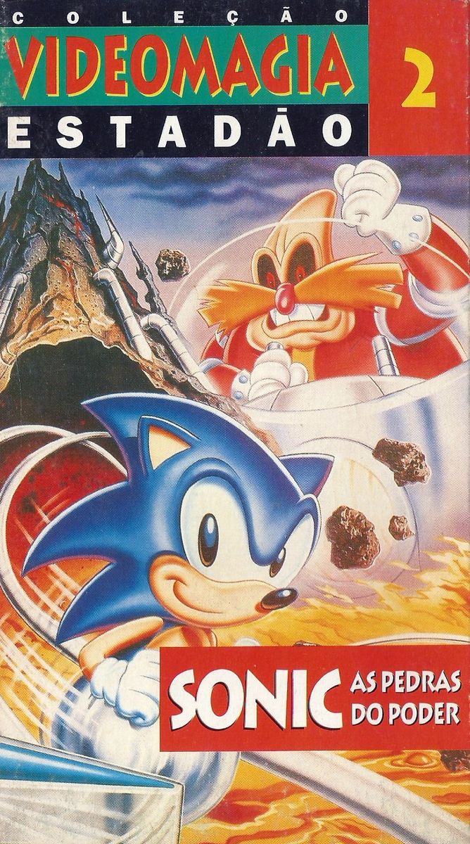 Vhs Original Sonic As Pedras do Poder Coleção Videomagia Estadão Masami ...